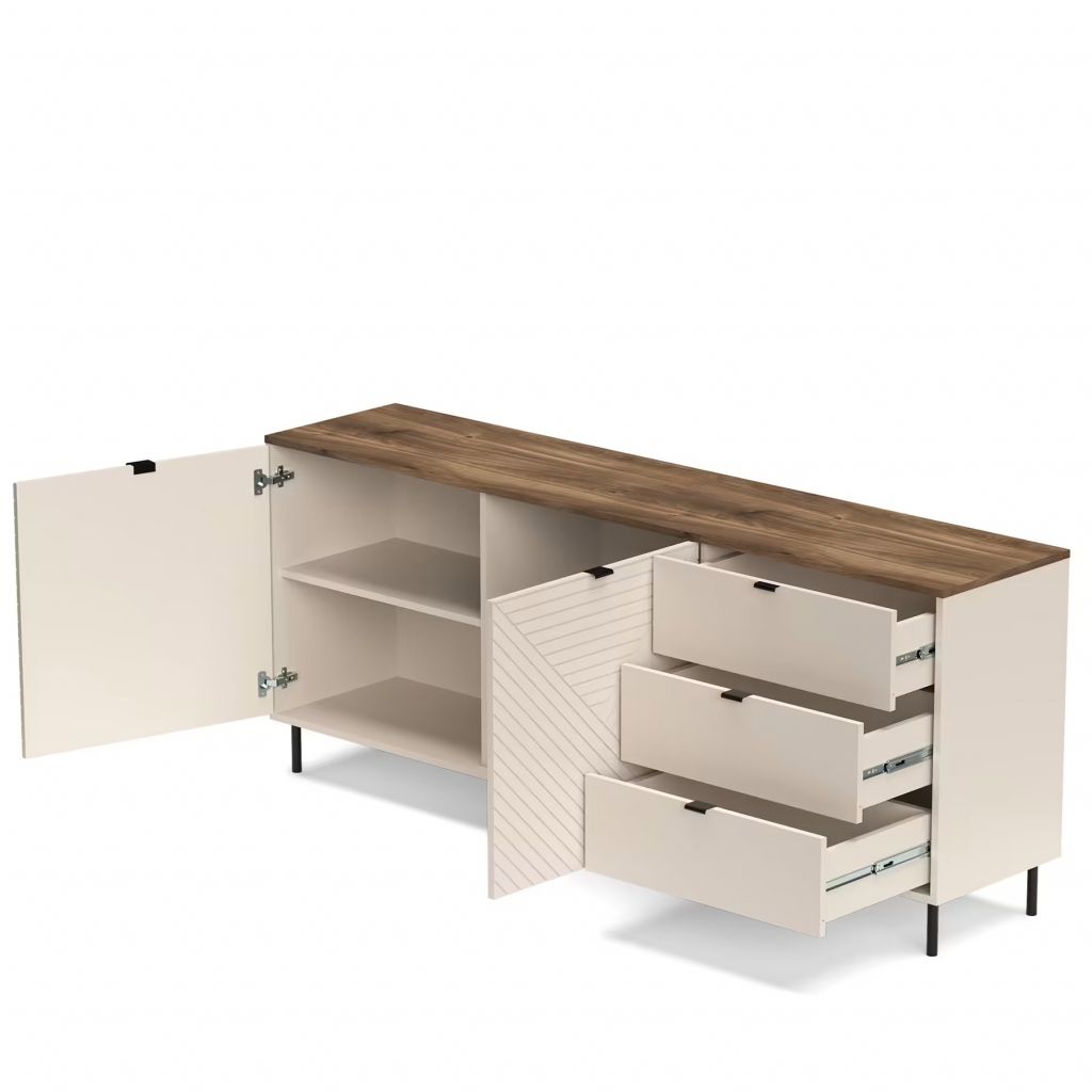 Kumode Evo 2d3a, ar 2 durvīm un 3 atvilktnēm
